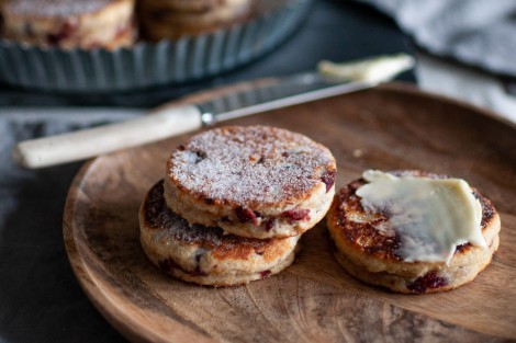 Cranberry and Orange Welsh Cakes with Honey and Cinnamon Butter Recipe ...